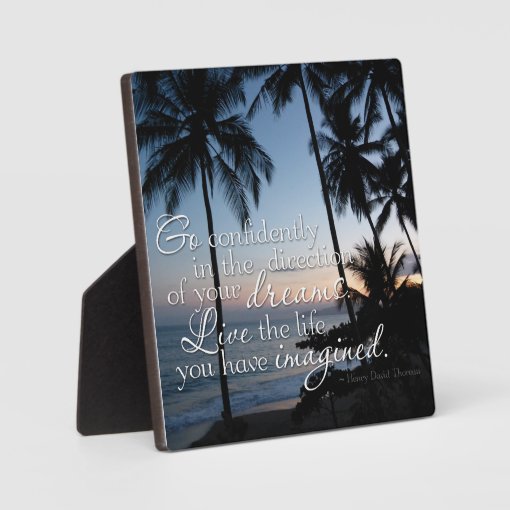 Go Confidently Thoreau Quote Small Photo Plaque | Zazzle