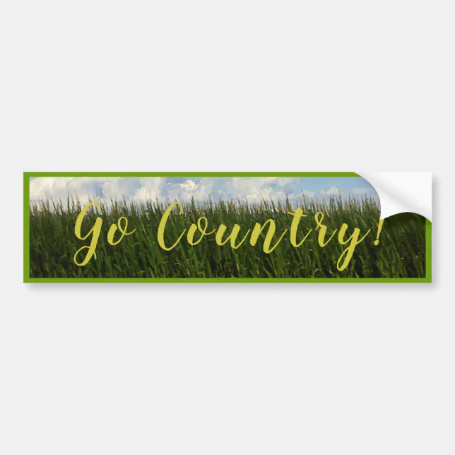 Go Country - Country Corn Field Bumper Sticker | Zazzle
