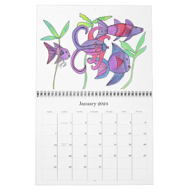 Go Fish! Calendar | Zazzle