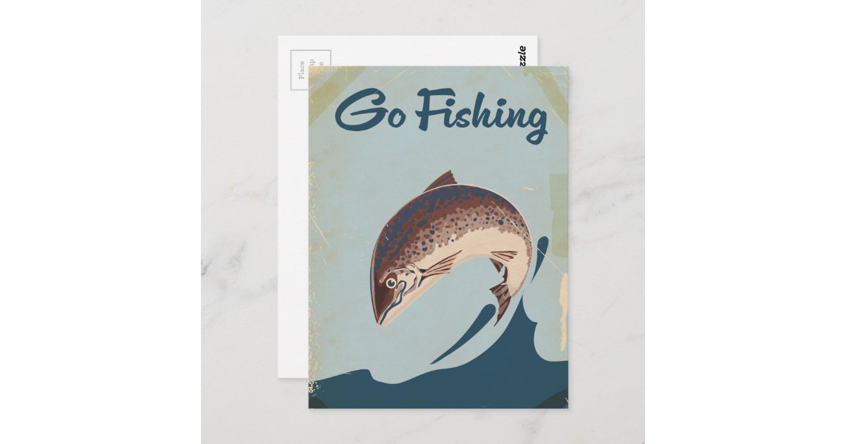 Go Fishing Postcard | Zazzle