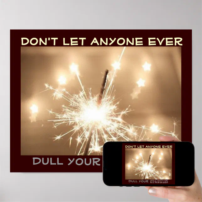 Go Forth and Sparkle Poster with a Message | Zazzle