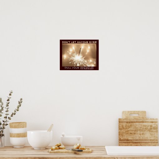 Go Forth and Sparkle Poster with a Message | Zazzle