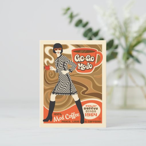 Go Go Mojo Coffee Postcard | Zazzle