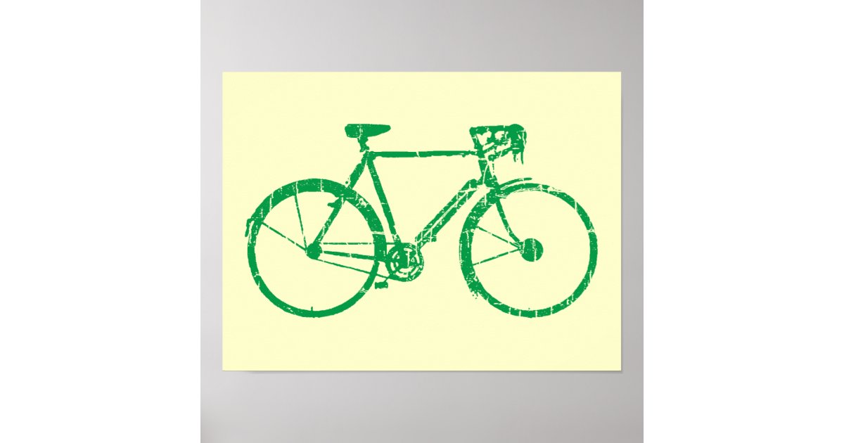 go green bicycle poster | Zazzle
