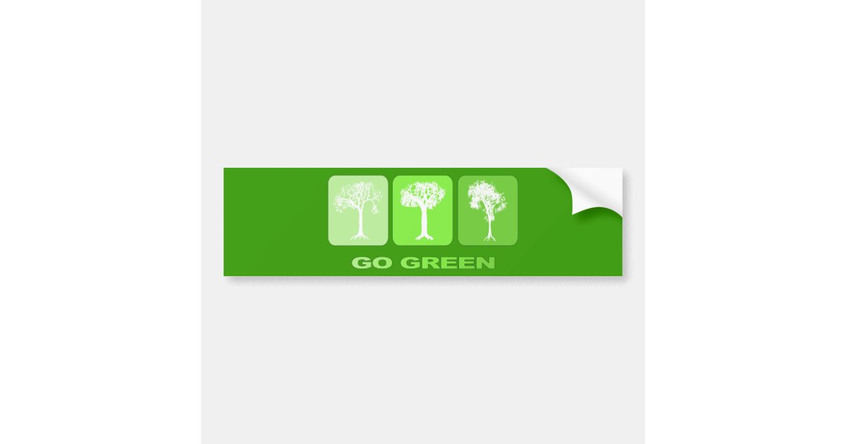 Go Green Bumper Sticker | Zazzle