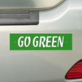 Go Green Bumper Sticker | Zazzle