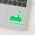 Go Green ~ Drive Electric Cars Sticker | Zazzle