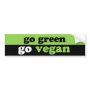 go green go vegan bumper sticker | Zazzle