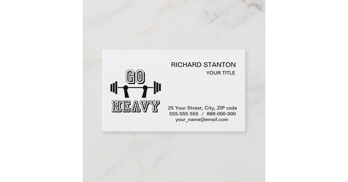 Go heavy business card | Zazzle