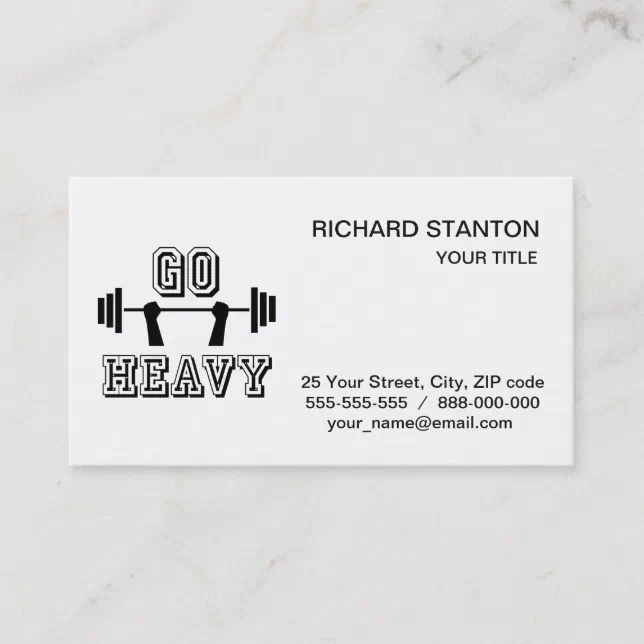 Go heavy business card | Zazzle