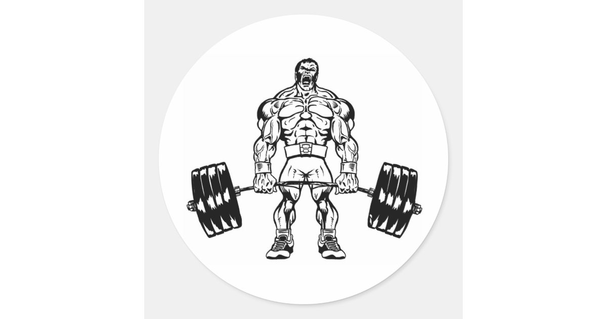 GO HEAVY OR GO HOME LOGO WEAR CLASSIC ROUND STICKER | Zazzle
