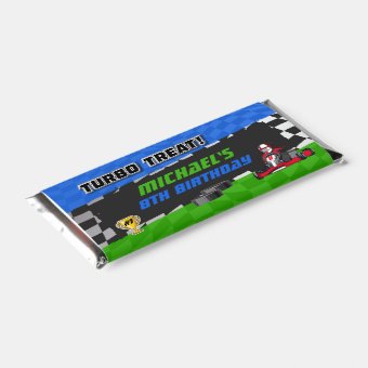 Go Kart Racing Birthday Hershey Bar Favors | Zazzle