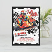 Go Kart Racing Birthday Party Invitation | Zazzle