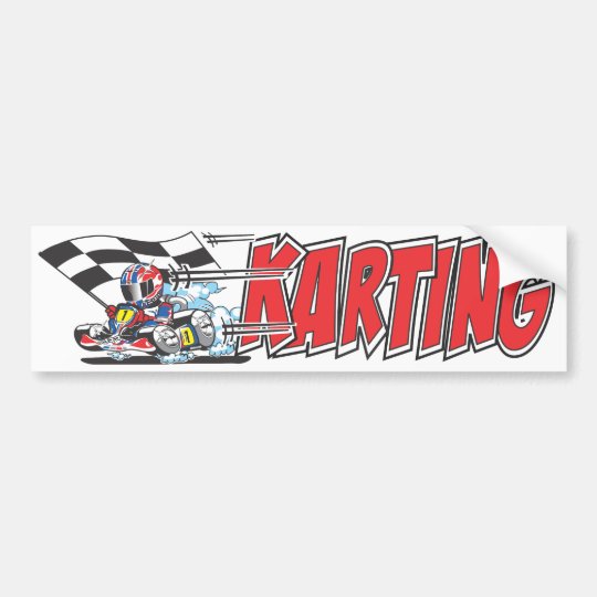 Go Karting Bumper Sticker | Zazzle.com
