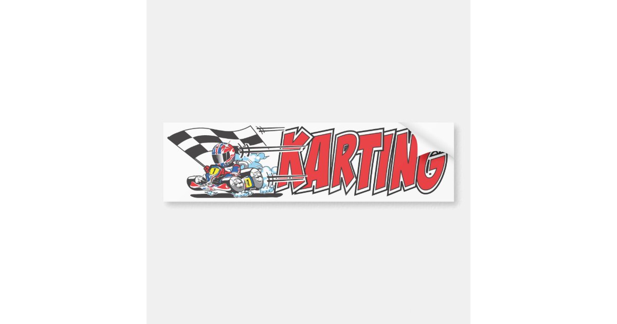 Go Karting Bumper Sticker | Zazzle