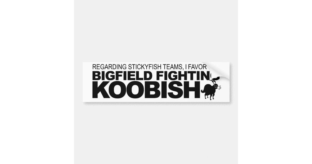 Go KOOBISH! Bumper Sticker | Zazzle