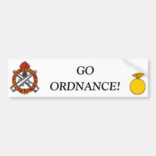 Go Ordnance Bumper Sticker | Zazzle.com