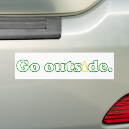 "Go Outside" Pine Tree Bumper Sticker | Zazzle