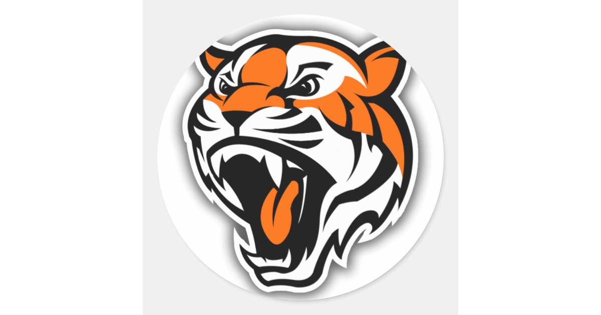 GO TIGERS! CLASSIC ROUND STICKER | Zazzle