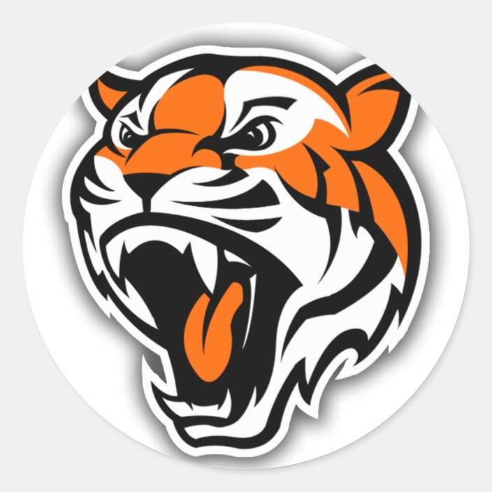 GO TIGERS! CLASSIC ROUND STICKER | Zazzle.com