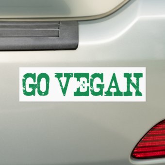 Go Vegan Bumper Sticker | Zazzle