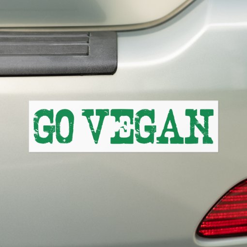 Go Vegan Bumper Sticker | Zazzle