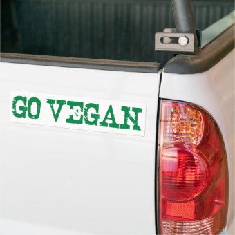Go Vegan Bumper Sticker | Zazzle
