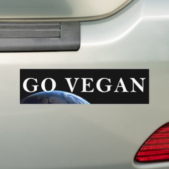 GO VEGAN BUMPER STICKER | Zazzle