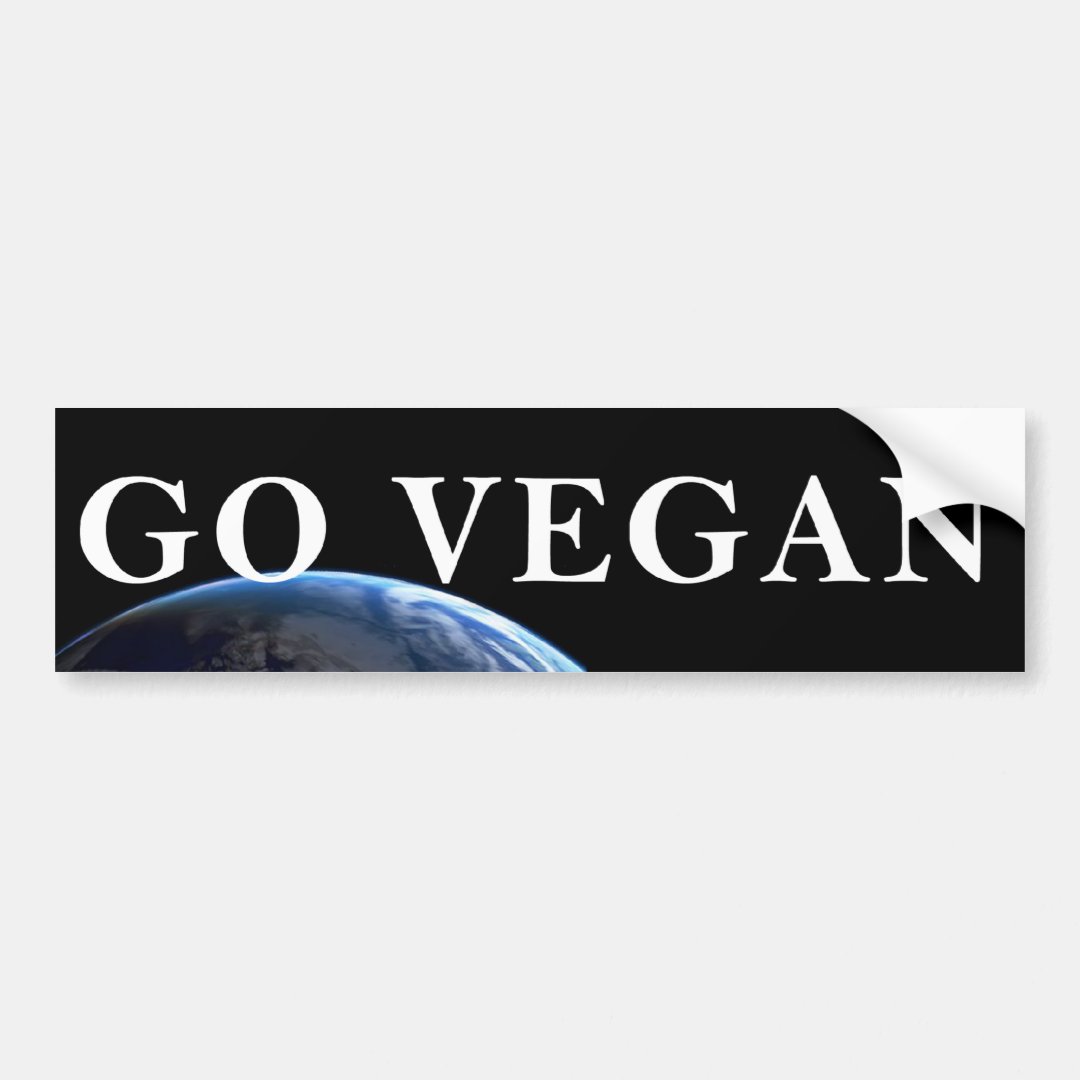 GO VEGAN BUMPER STICKER | Zazzle