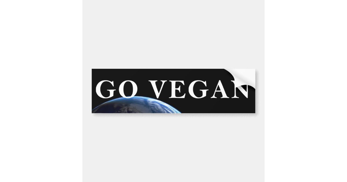 GO VEGAN BUMPER STICKER | Zazzle