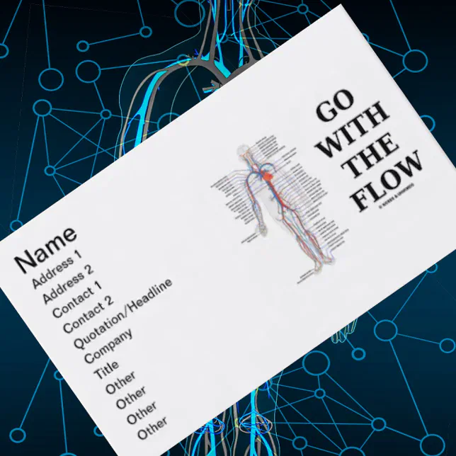 Go With The Flow (Circulatory System) Business Card | Zazzle