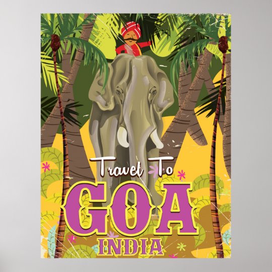 Goa India vintage travel poster | Zazzle.com