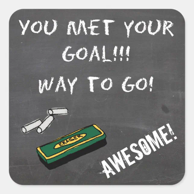 Goal Met!!! Stickers for Students | Zazzle