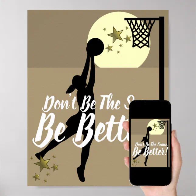 Goal Shooter Motivational Netball Quote Poster | Zazzle