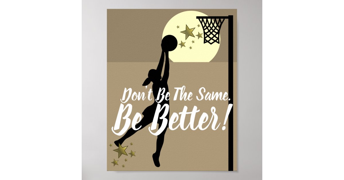 Goal Shooter Motivational Netball Quote Poster | Zazzle