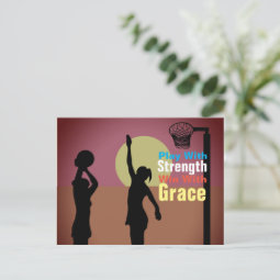 Goal Shooter Theme Netball Quote Postcard | Zazzle
