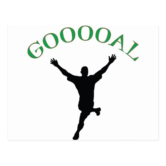 Goal - Soccer Design says "Gooooal" Postcard | Zazzle.com