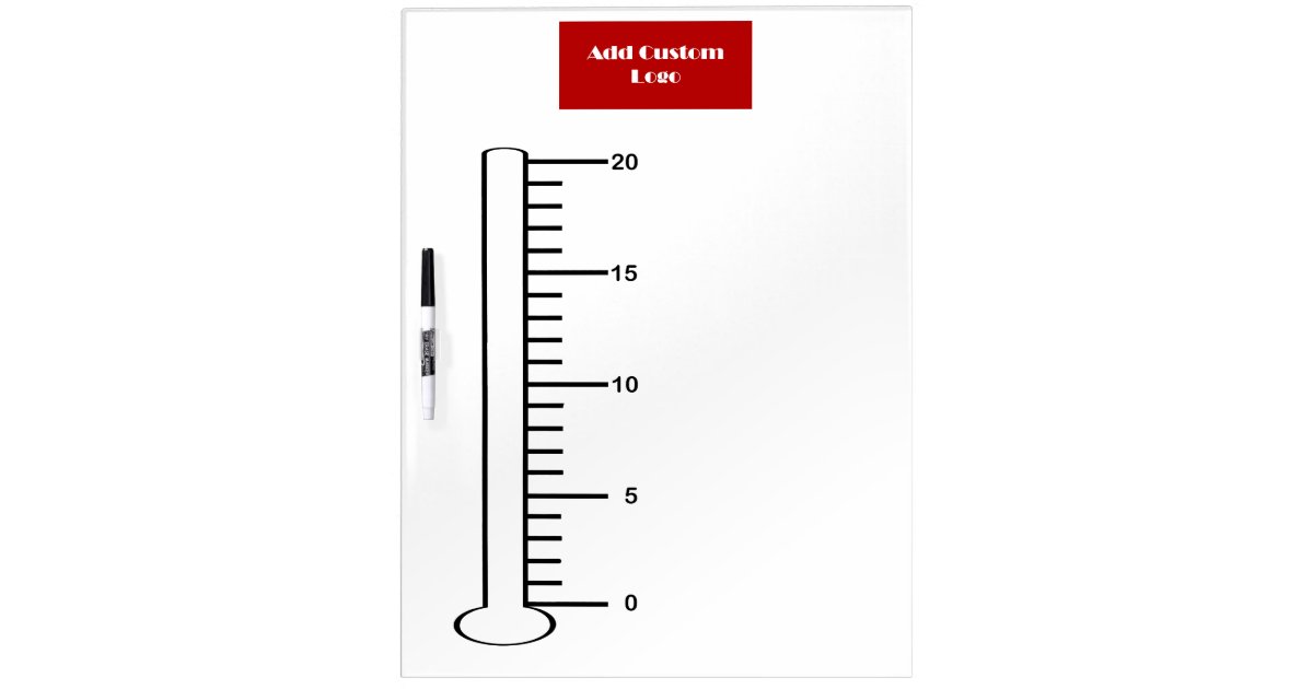 Goal Thermometer Personalized Custom Order Banner Dry Erase Board | Zazzle