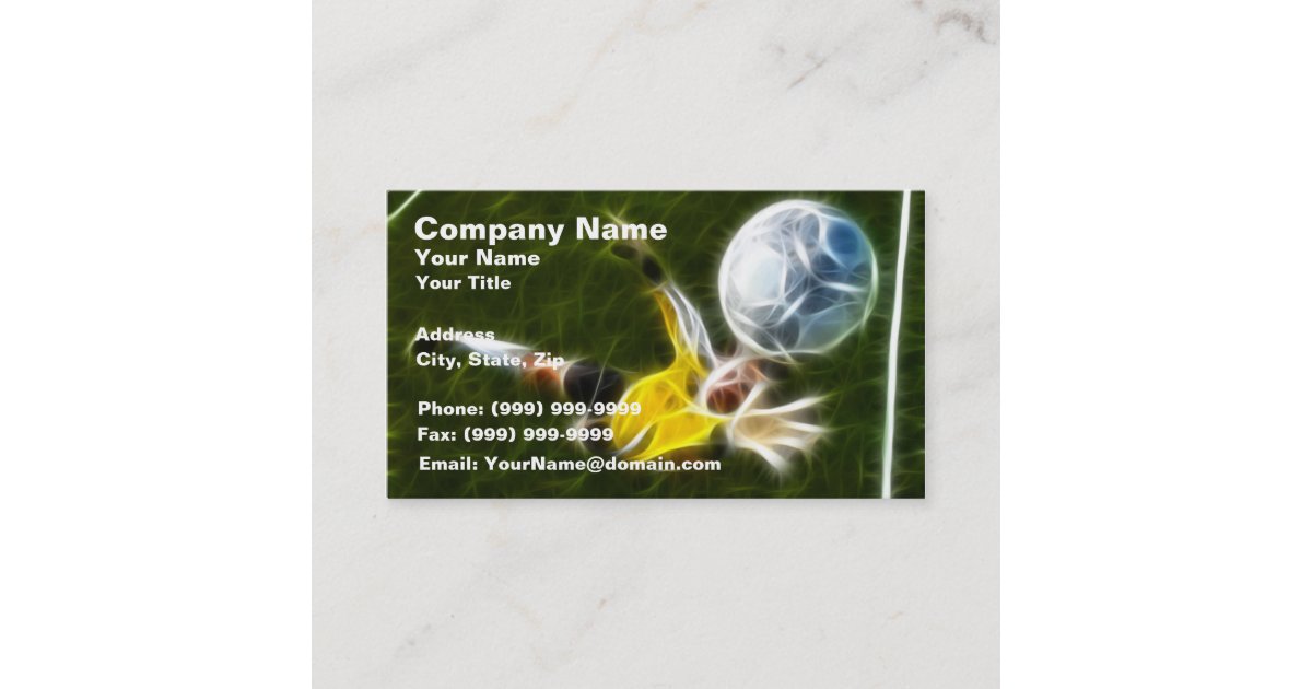 Goalkeeper in Action Business Card | Zazzle