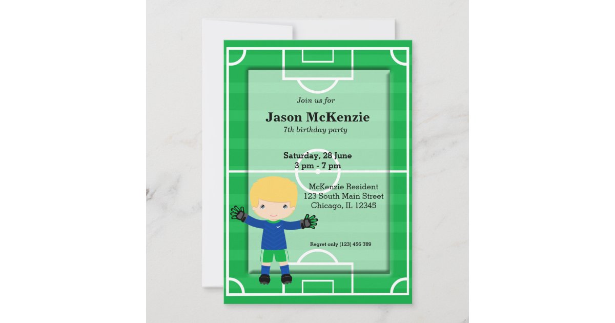 Goalkeeper Invitation | Zazzle