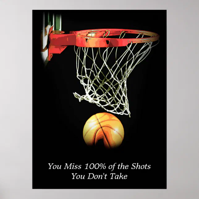 Goals Motivational Quote Basketball Poster | Zazzle