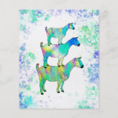 Goat 5th Birthday Photo Green Blue Budget Flyer | Zazzle