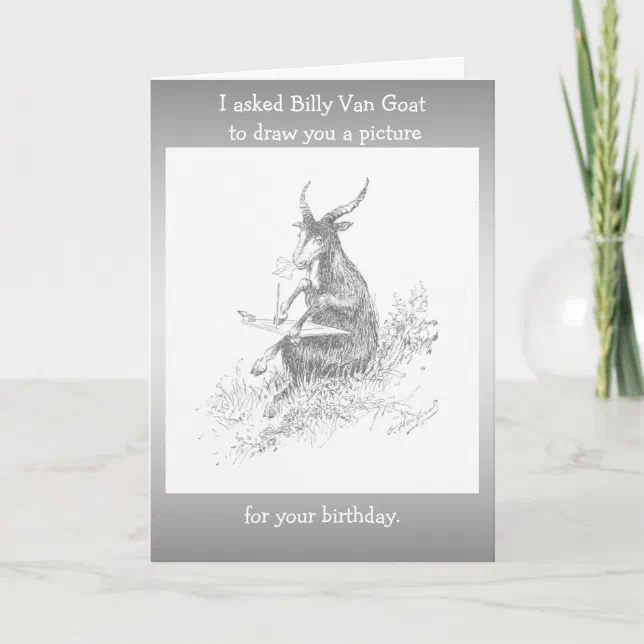 Goat Birthday Card | Zazzle