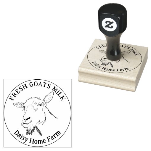 Goat Business Custom Rubber Stamp | Zazzle