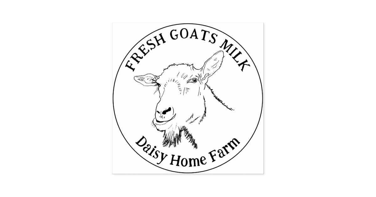 Goat Business Custom Rubber Stamp | Zazzle