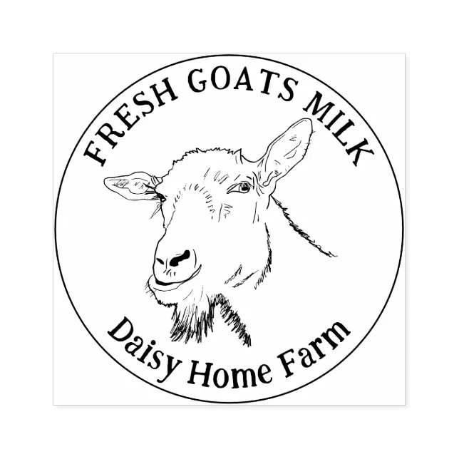 Goat Business Custom Rubber Stamp | Zazzle