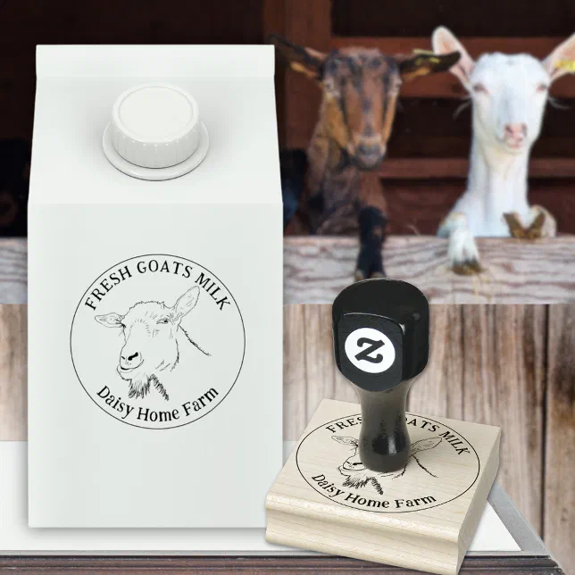 Goat Business Custom Rubber Stamp | Zazzle