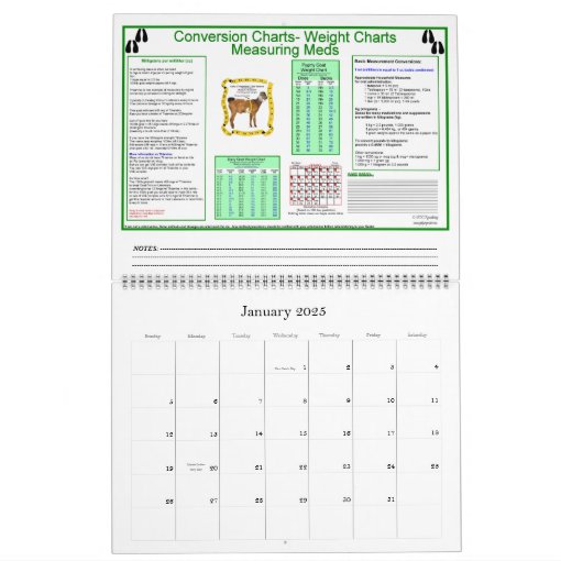 Goat Calendar GoatPedia™ Goat Owner's Guide | Zazzle