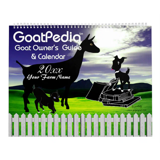 Goat Calendar GoatPedia™ Goat Owner's Guide | Zazzle
