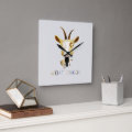 Goat Check – ZooDo Illustration Square Wall Clock | Zazzle